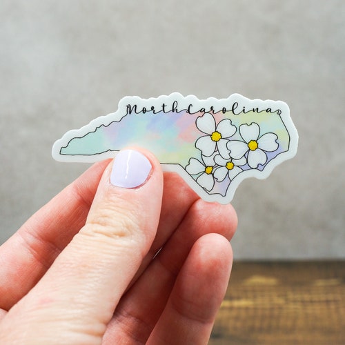 NC North Carolina State Flower Sticker Dogwood - Etsy