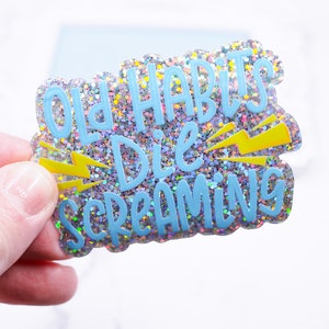 Taylor Swift Old Habits Die Screaming Glitter Vinyl Sticker - Etsy