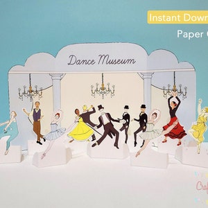 Dance Museum Playtime Tableau PDF Set - Printable - Puppet - Theater ...