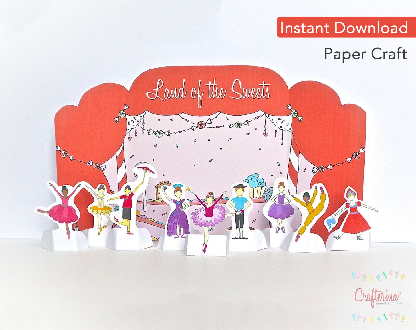 Nutcracker Ballet Tableau Printable Set (3 Different Scenes) - Paper ...