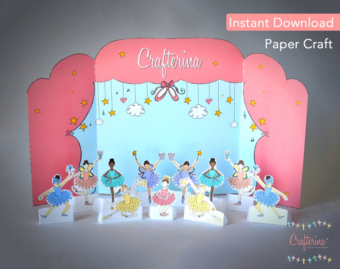 Ballerina Playtime Tableau Set - PDF Download - Printable- DIY Craft ...