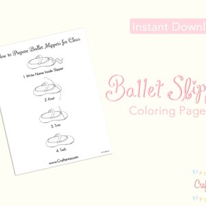 How to Prepare Ballet Slippers PDF Print & Coloring Page - Educational ...