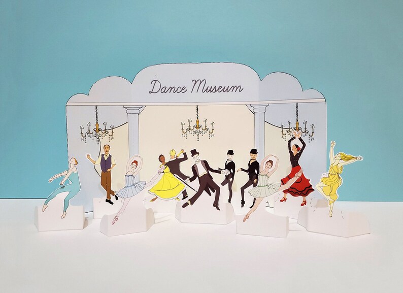 Dance Museum Playtime Tableau PDF Set - Printable - Puppet - Theater ...
