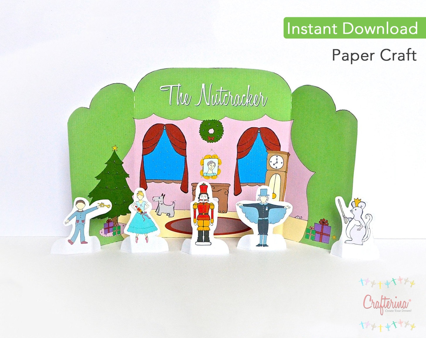 Nutcracker Party Scene Playtime Tableau PDF Set - Printable - - Puppet ...