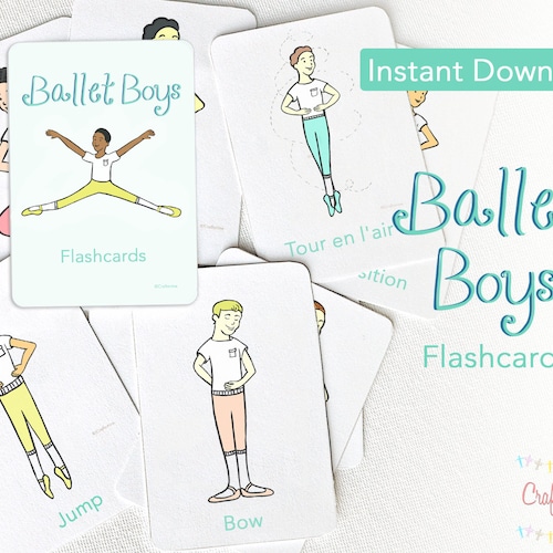 PDF Printable Ballet Flashcards DIY Craft Kit Party Favor - Etsy