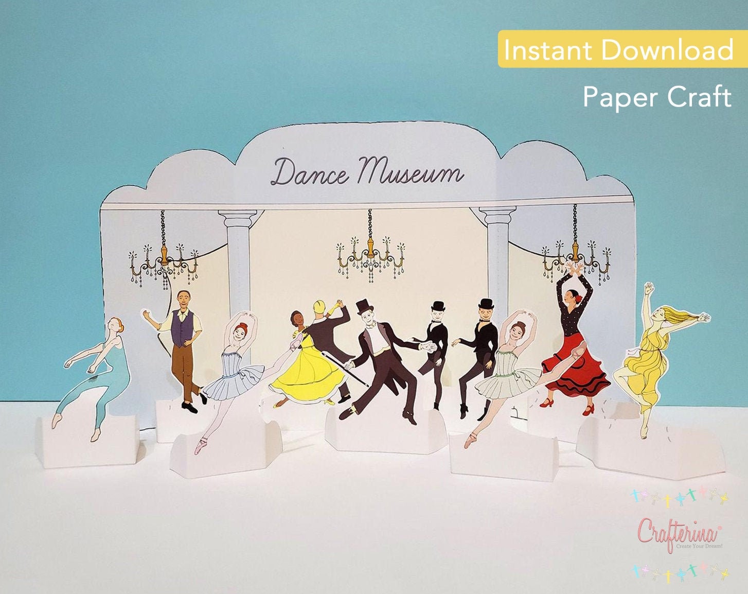 Dance Museum Playtime Tableau PDF Set - Printable - Puppet - Theater ...