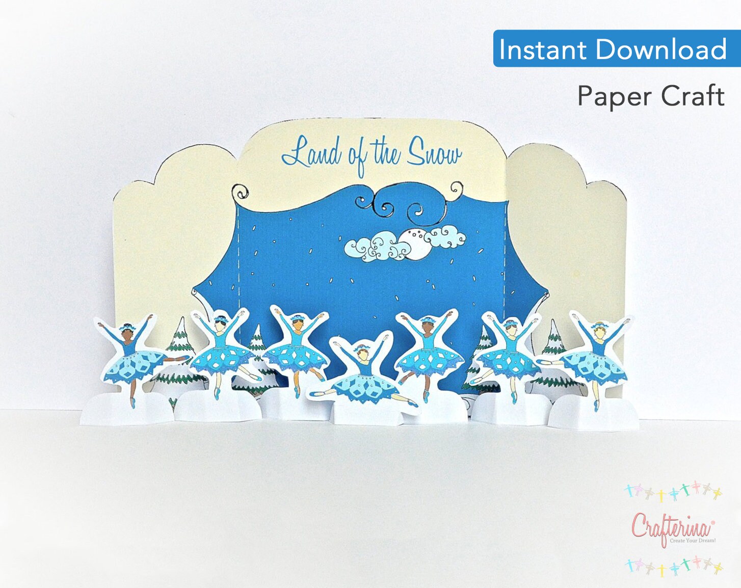 Nutcracker Land of the Snow Scene Playtime Tableau - Printable - Puppet ...