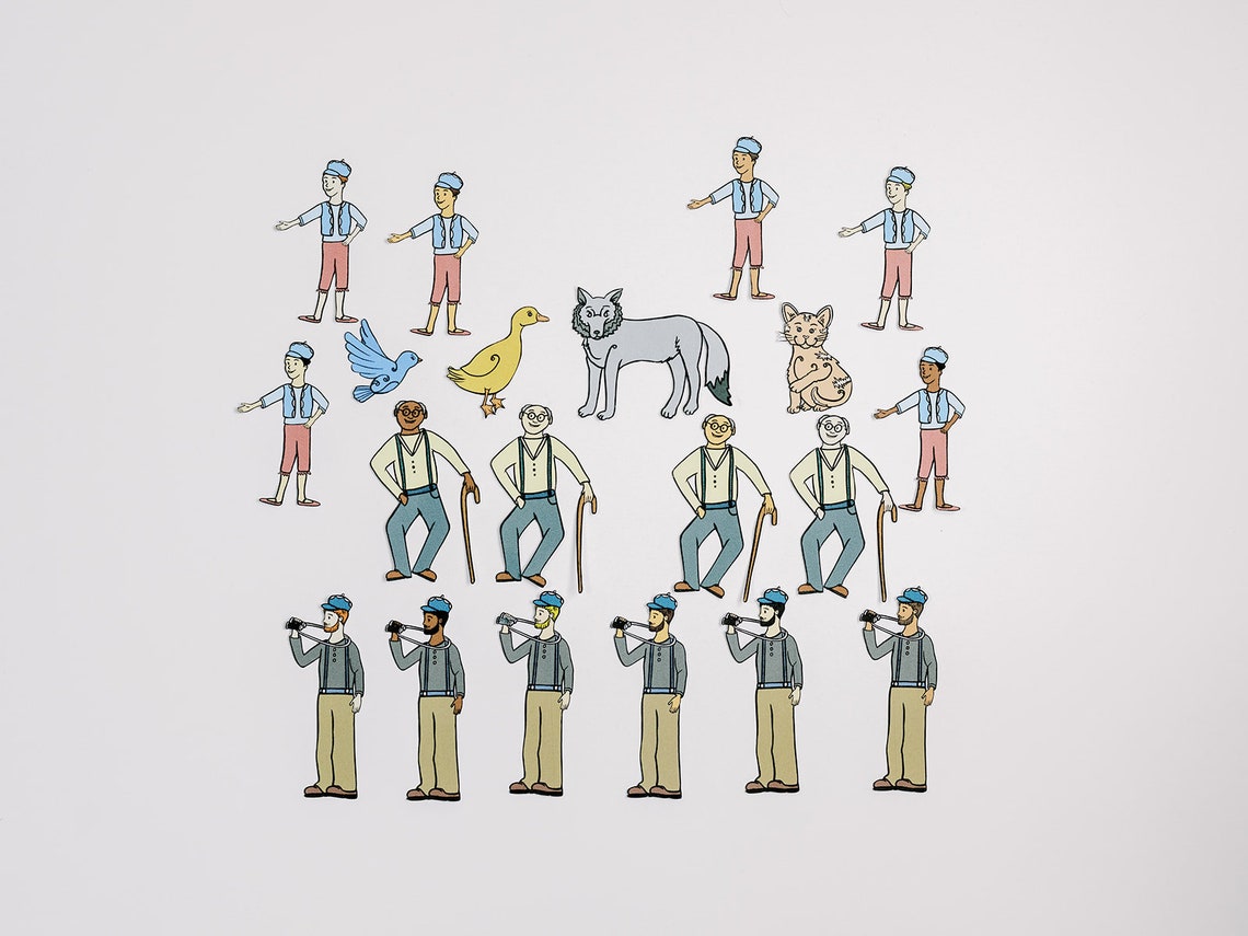 Peter and the Wolf Puppet Theater Printable PDF DIY Craft Kit Child Toy ...