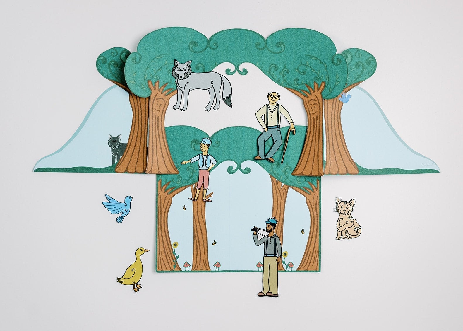 Peter and the Wolf Puppet Theater Printable PDF- DIY Craft Kit - Child ...