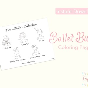 How to Make a Ballet Bun PDF Print - Educational Activity - Dance - Etsy