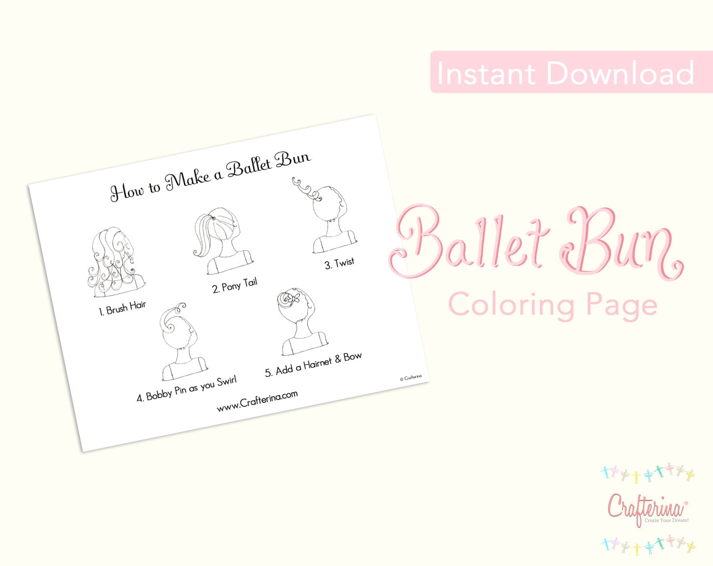 How to Make a Ballet Bun PDF Print - Educational Activity - Dance - Etsy