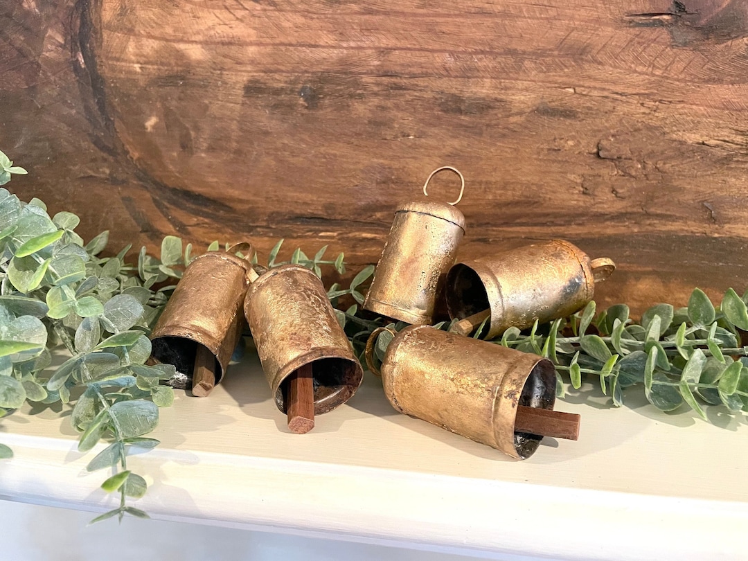 COSMIC Bells - Group of Rustic Gold Bells - Old World Bells for Rustic ...