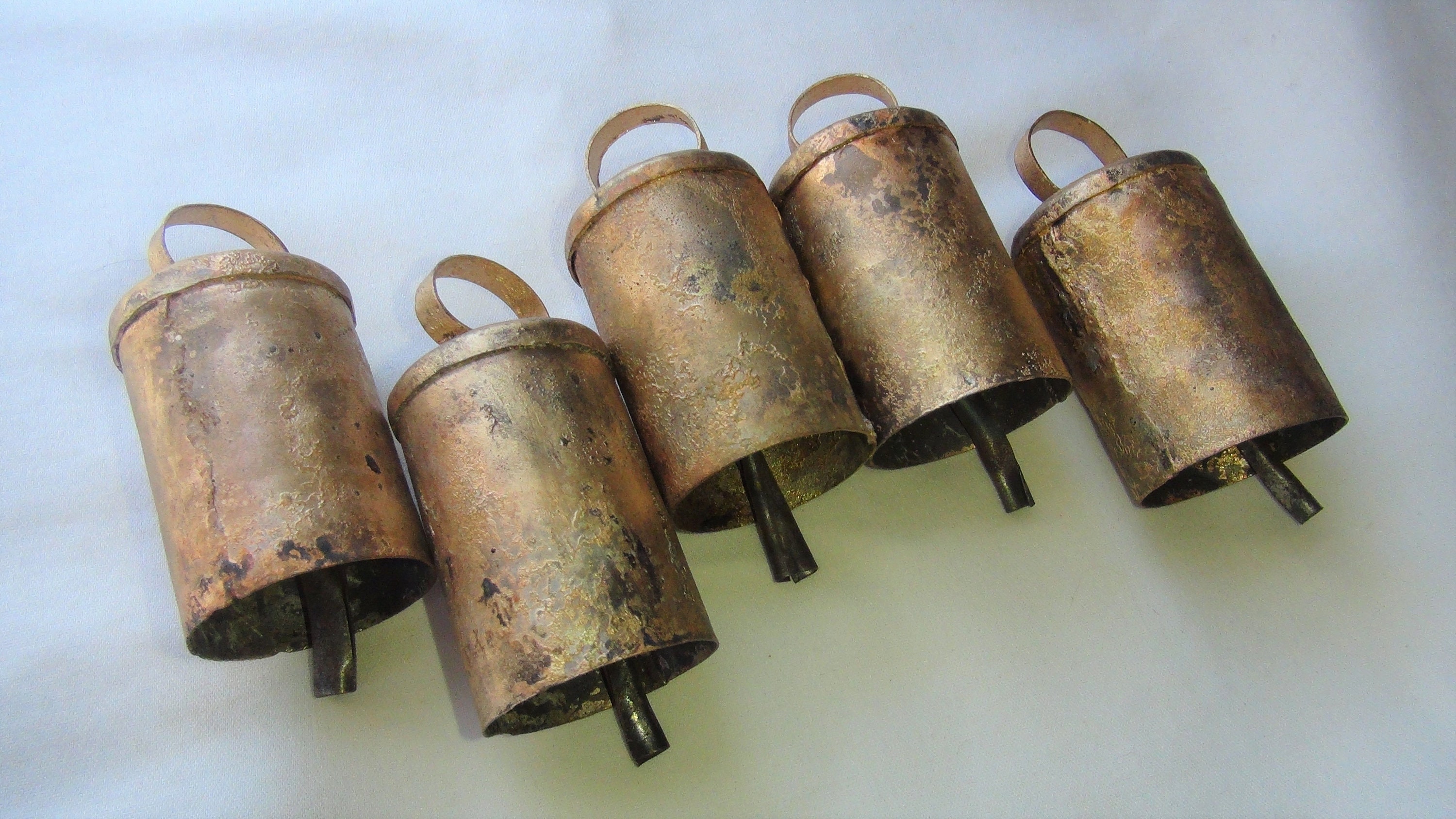 OLD WORLD Bells in Rustic Gold-5 BIG Loud Bells Perfect for | Etsy
