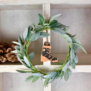 SKI BOOT Holiday Ornament-unique, Hand Made Wood 3-D Christmas Gift ...