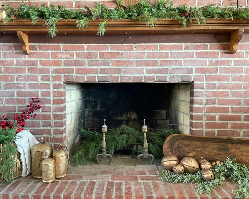 Yuletide Bells Set of 3 Large Rustic Gold Bells With Rope - Etsy