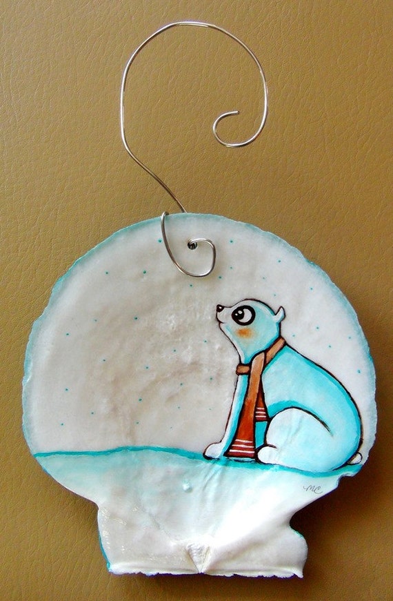 Hand Painted Scallop Shell Christmas Ornament Shell from | Etsy