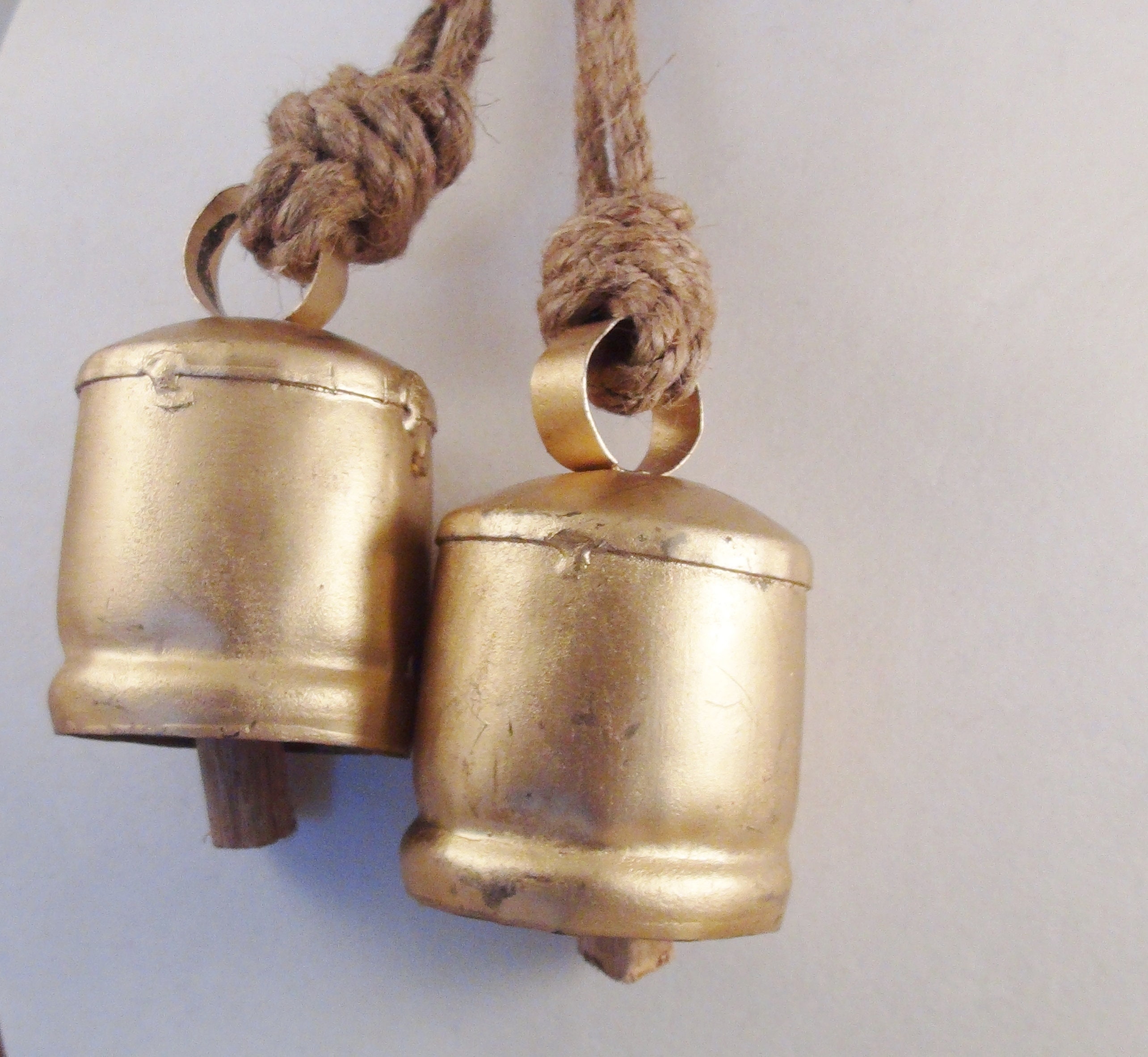 Set of Two Beautiful Gold Wedding Bells With Jute for Wedding | Etsy