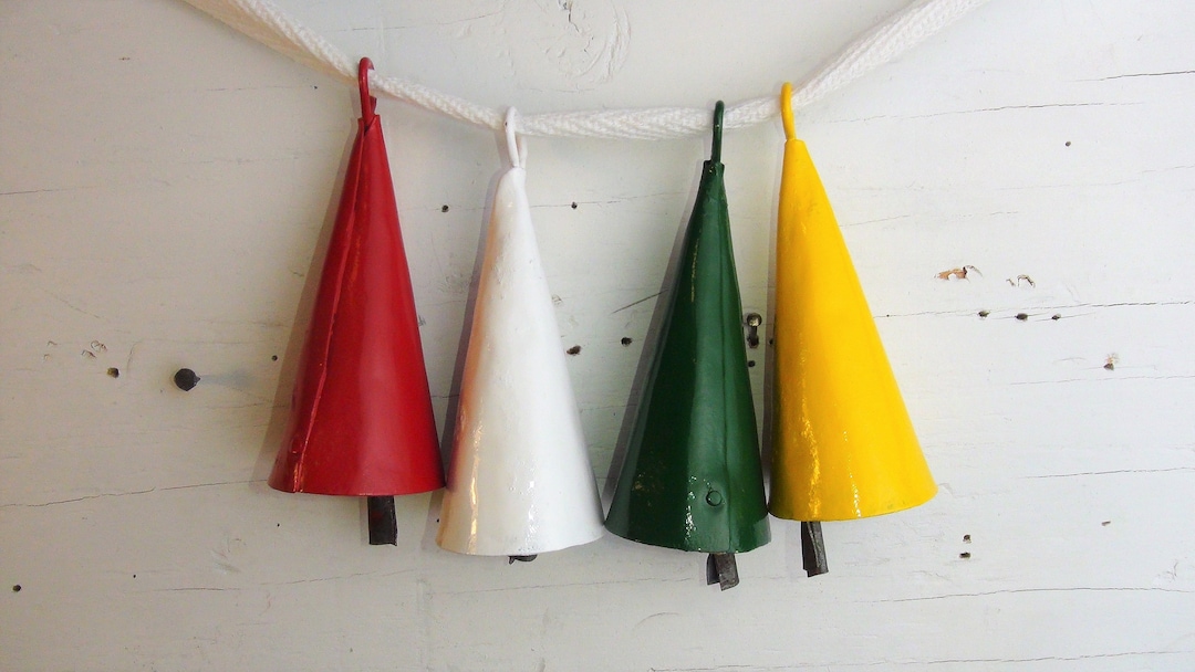 MULTI-COLOR BELLS for Holiday Decoration-brilliant Red, Green, White ...