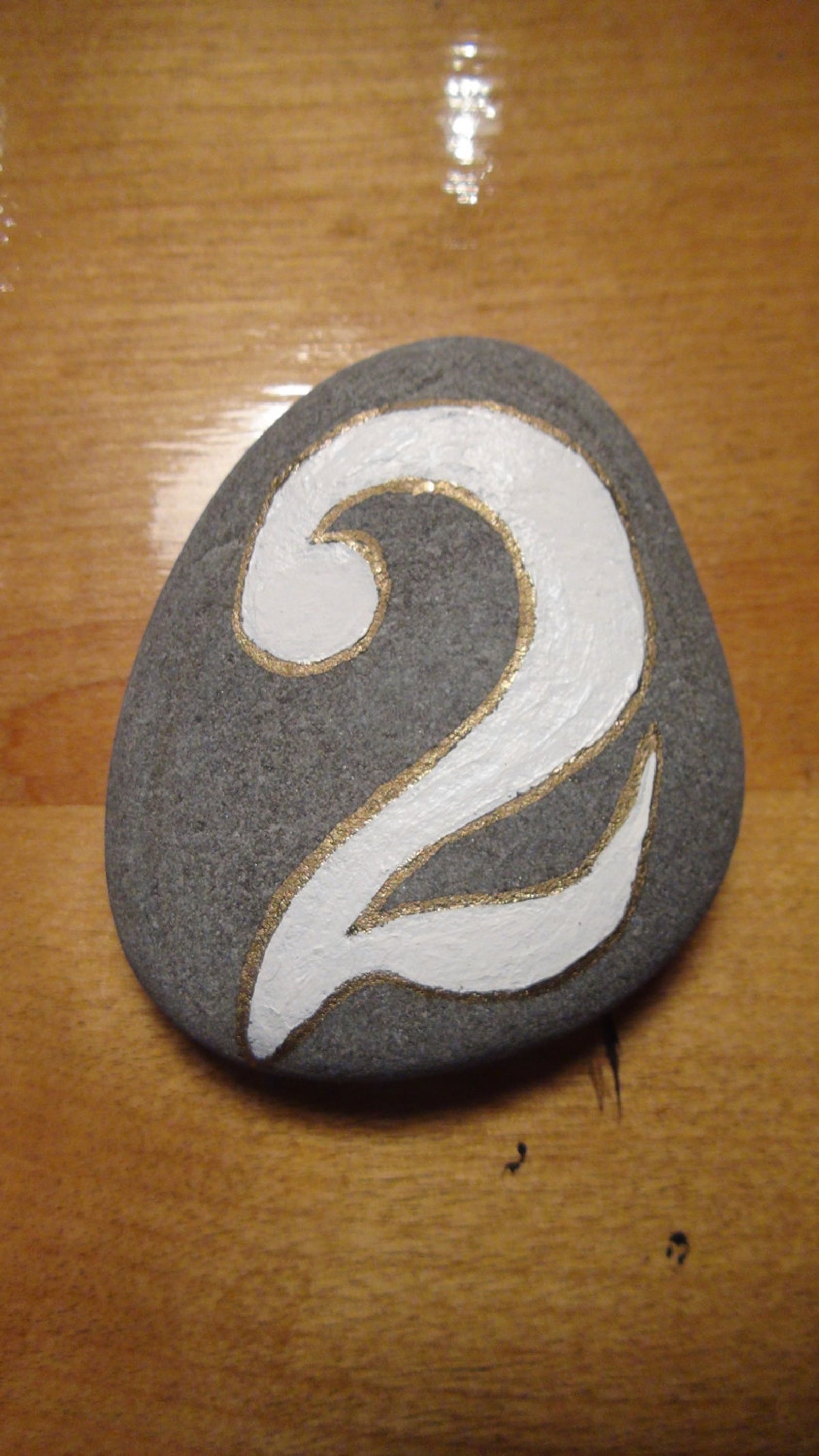 Hand Painted Numbered Rocks-number Two-on Smooth Beach | Etsy