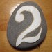 Hand Painted Numbered Rocks-number Two-on Smooth Beach Rocks-for ...