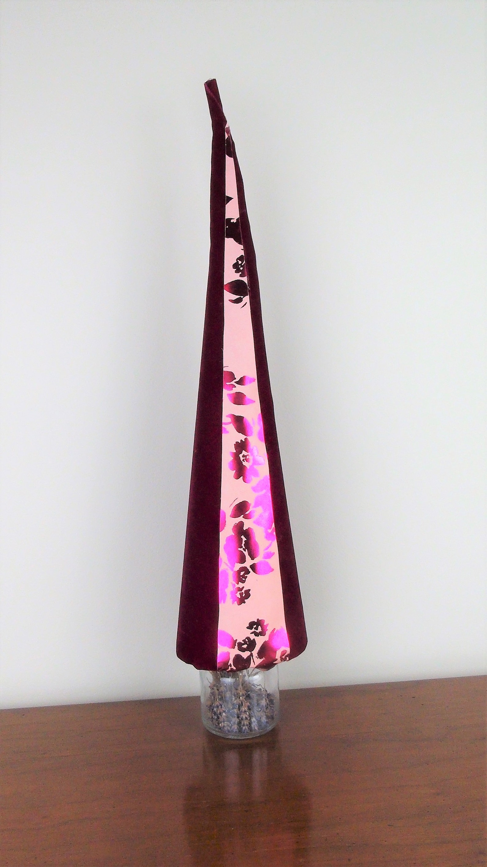 Modern Red Velvet Christmas Tree-unique Handmade Original - Etsy