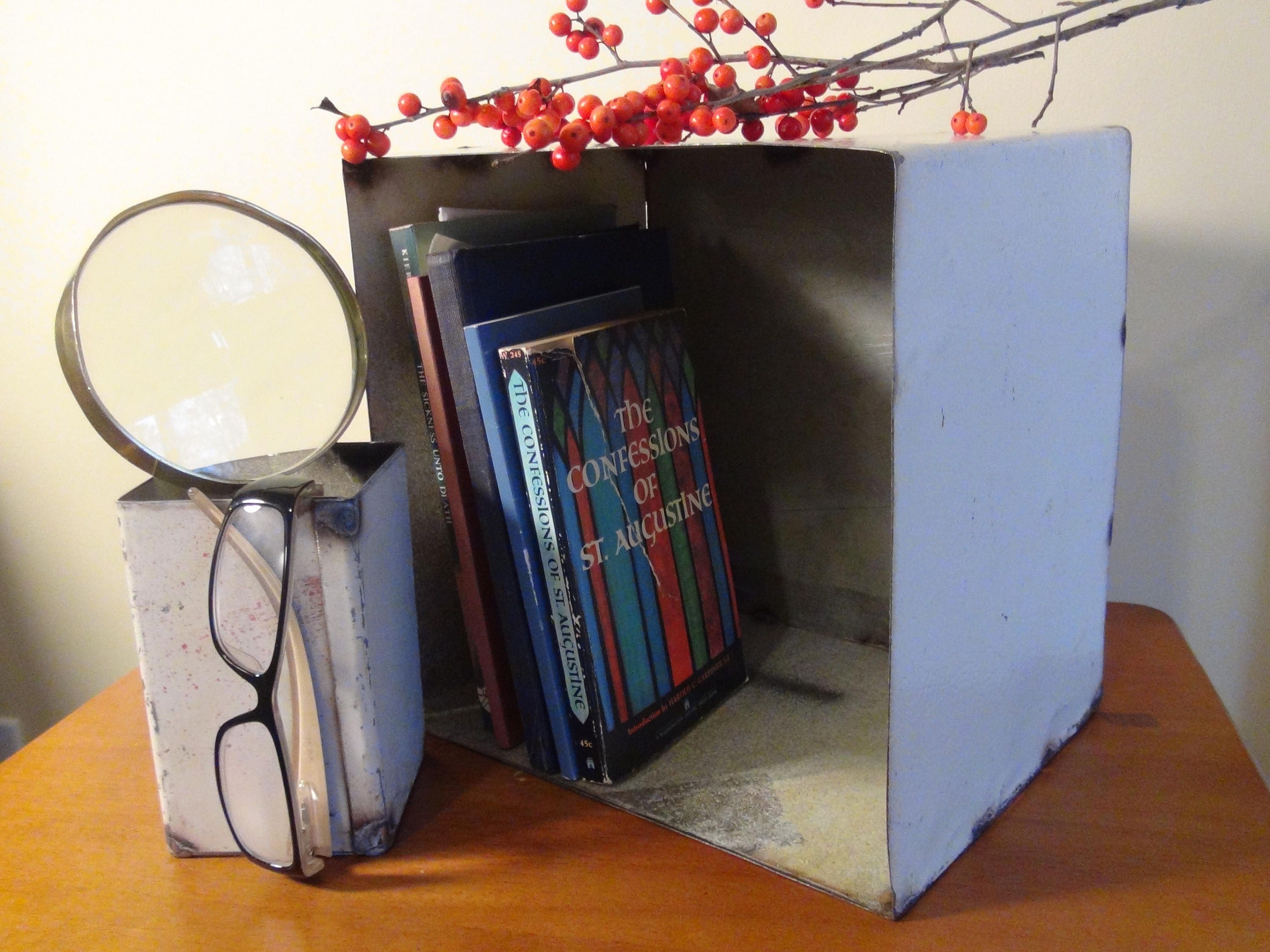 Large Industrial Box-upcycled Metal Made From Old Signs Into | Etsy