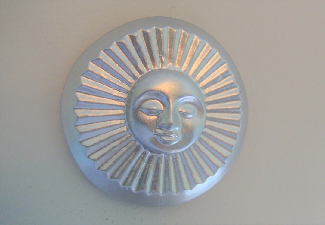 Silver SUN FACE Sculpture-original Unique Art-incredible Detailed ...