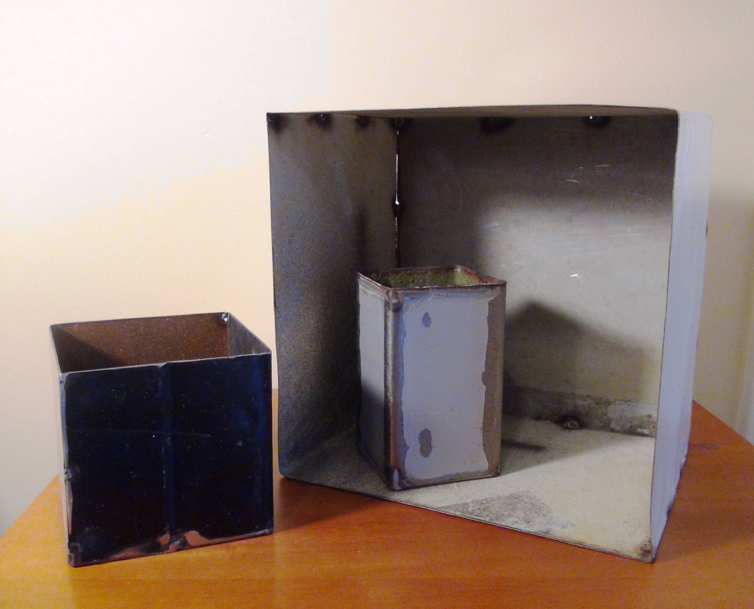 Large Industrial Box-upcycled Metal Made From Old Signs Into | Etsy