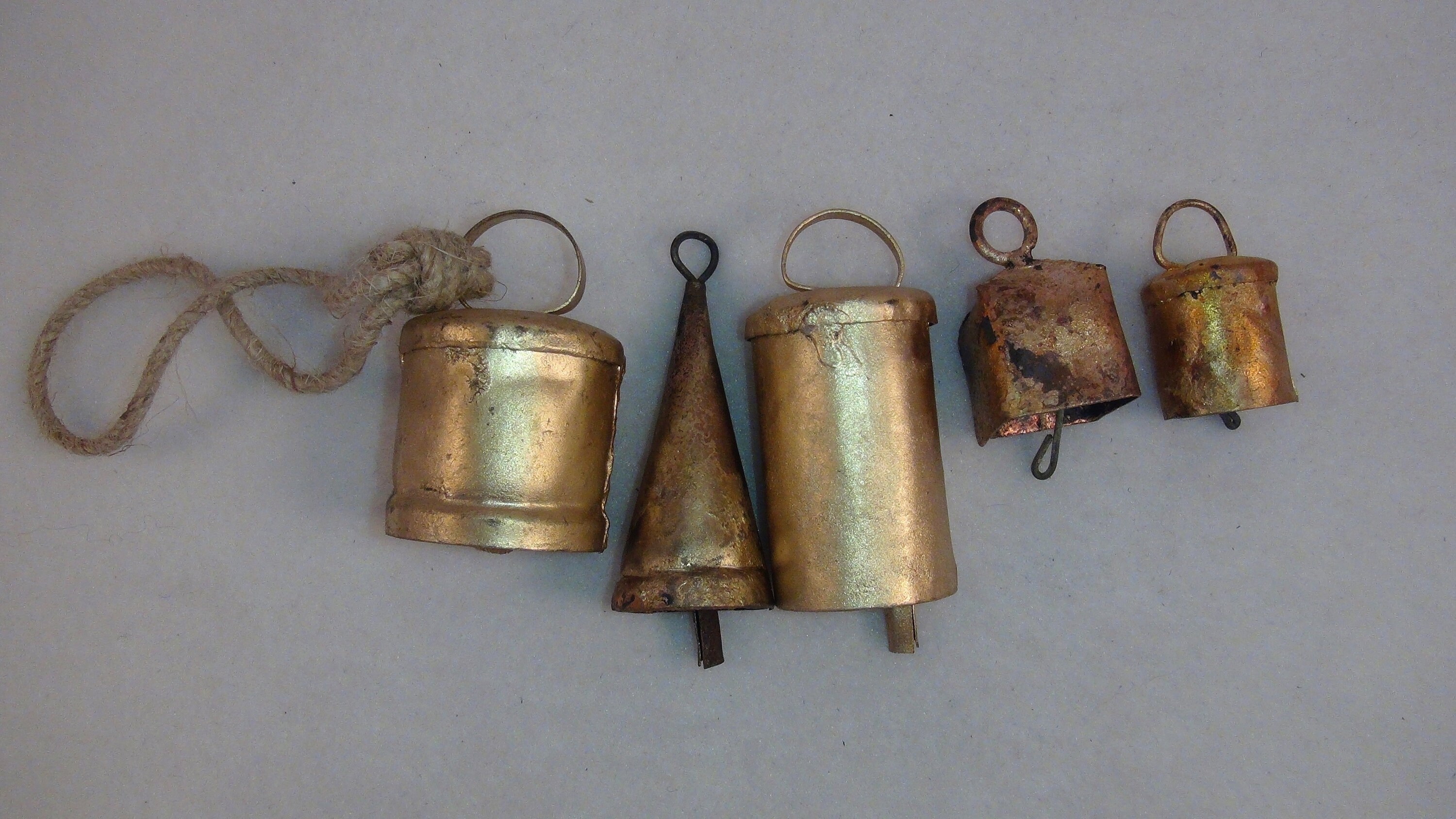 GOLD BELL SAMPLER-5 Bells-various Sizes for Craft Projects-sweet ...