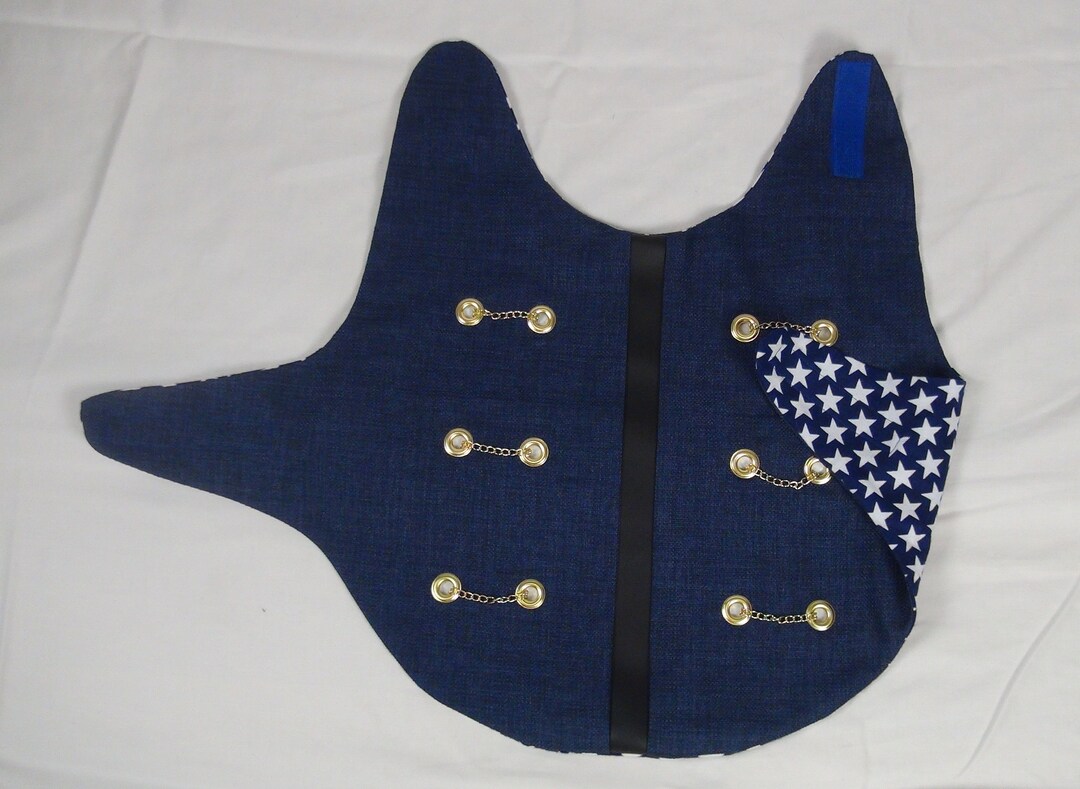 Military Dog Coat-patriotic Swag-reversible, Waterproof Blue and White ...