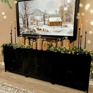 Yuletide Bells Set of 3 Large Rustic Gold Bells With Rope Standing ...