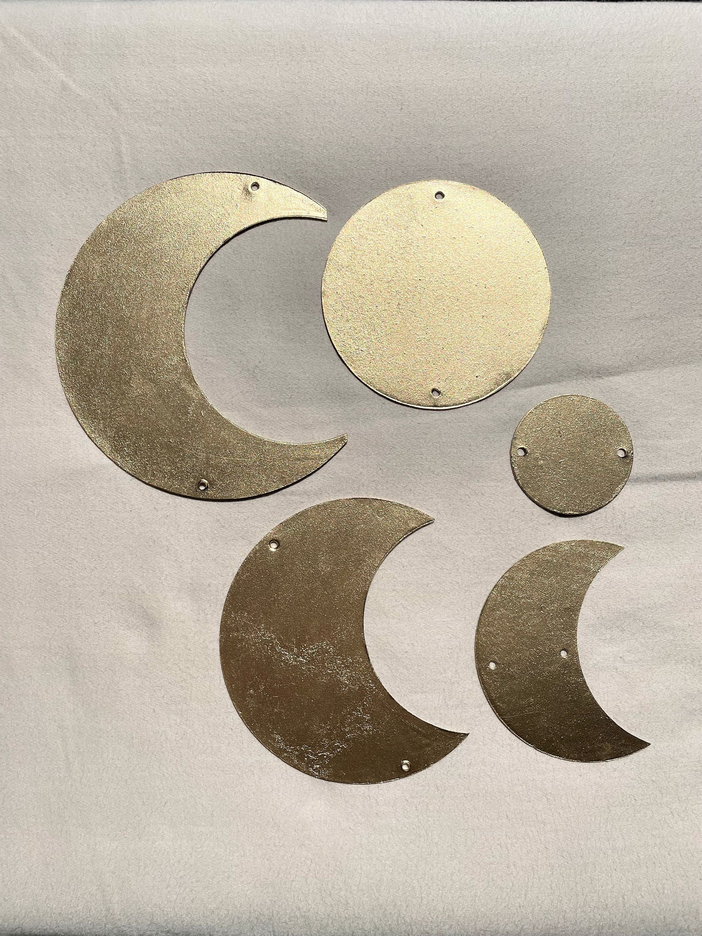 Various Moon Shapes for DIY Crafts and Projects Bright Gold | Etsy