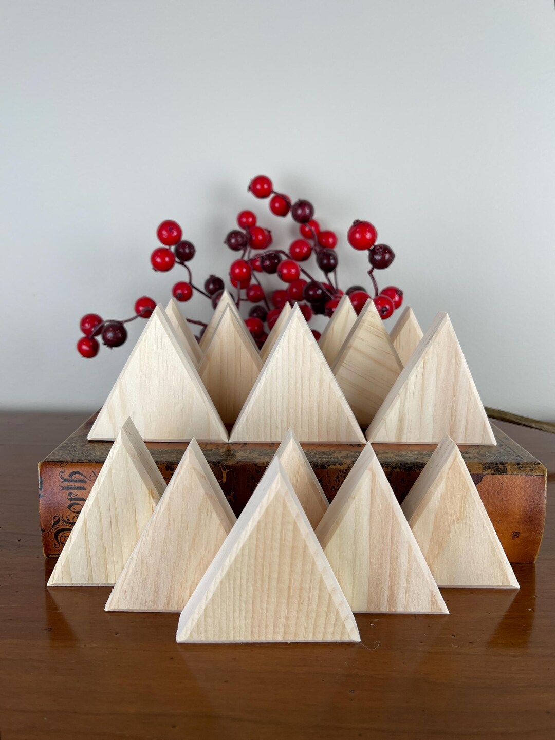 Wooden Trees in Natural Pine Wood-small 3" Triangles-diy Projects ...