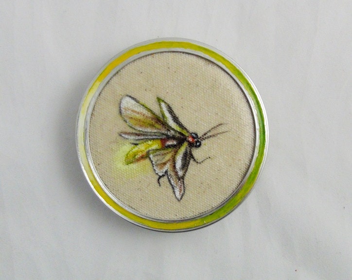 Bug on a Jar - Painted Mason Jar Lids - Dragonfly and Lightning Bug in ...