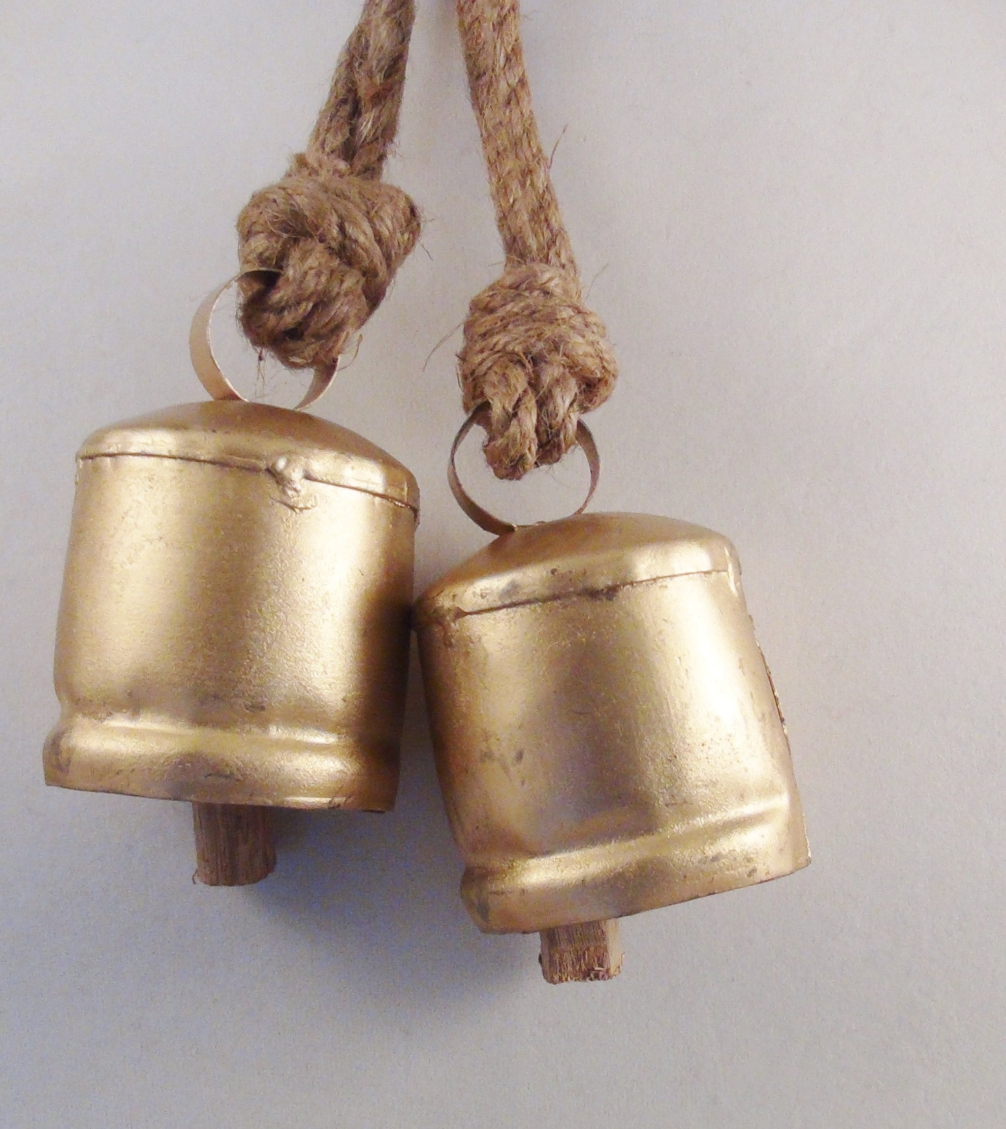 Set of Two Beautiful Gold Wedding Bells With Jute for Wedding | Etsy