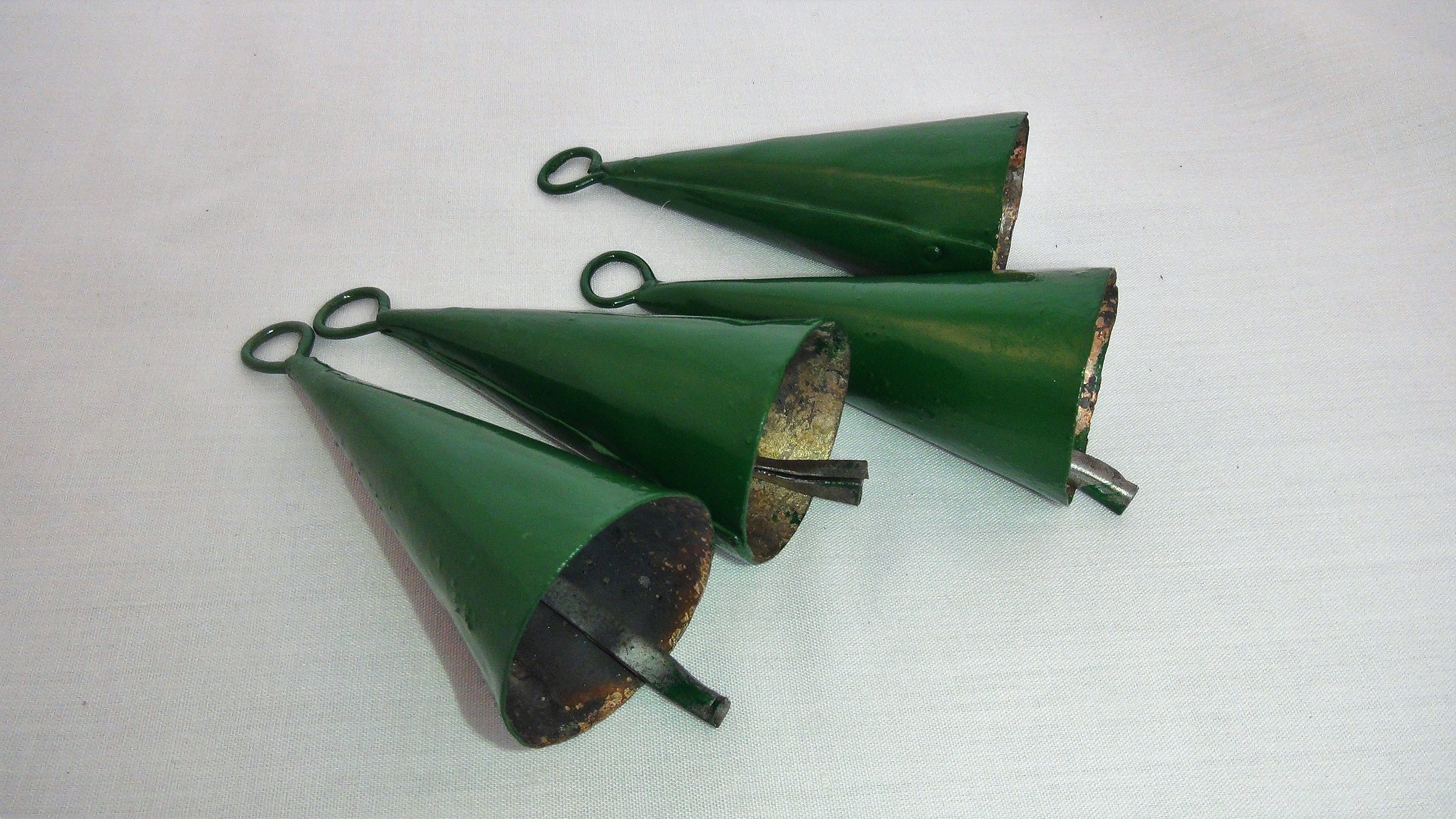 GREEN BELLS for Holiday Decoration-festive Green 3 Bells | Etsy