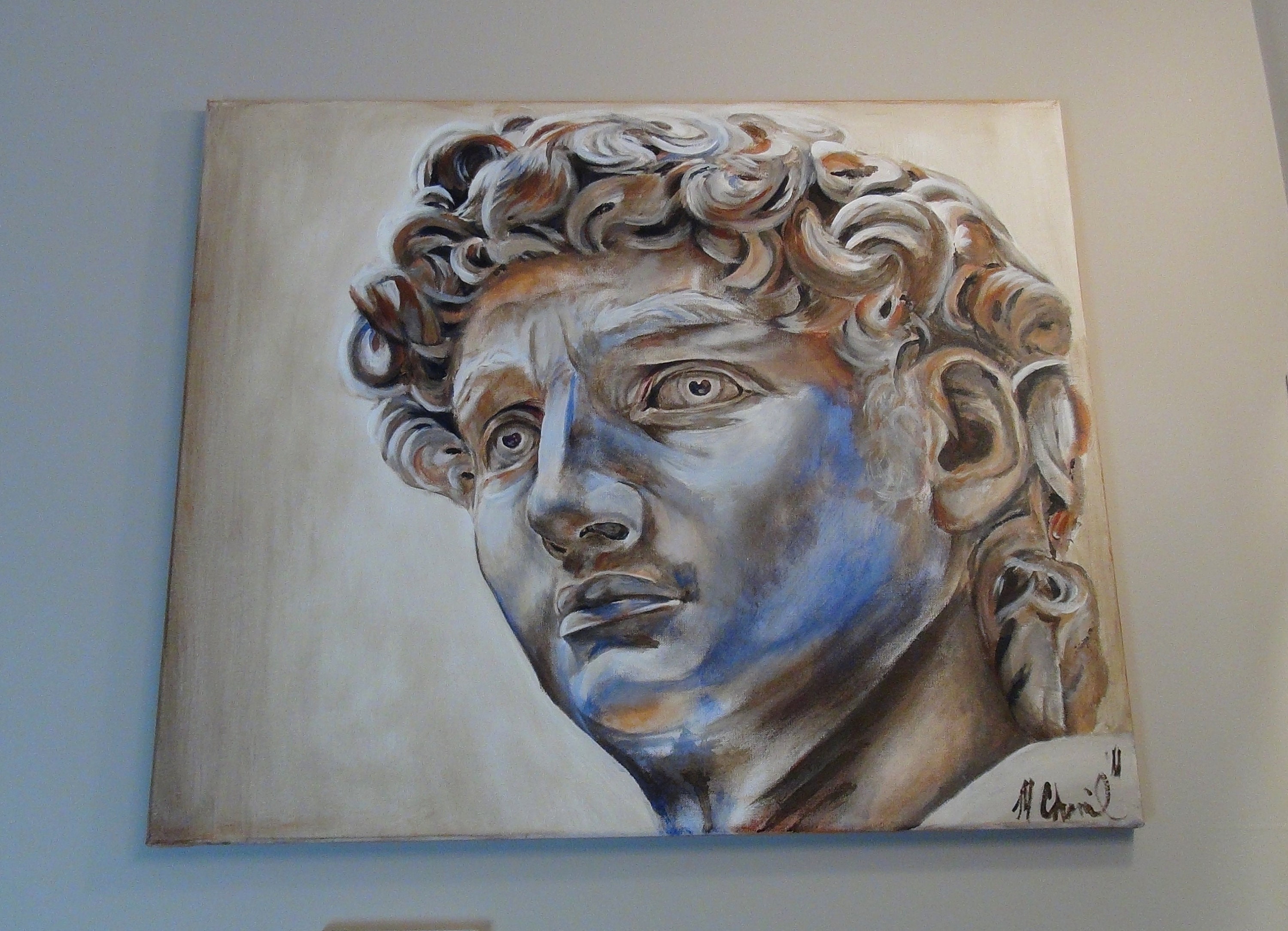 David Acrylic Painting on Canvas-based on the Michelangelo | Etsy