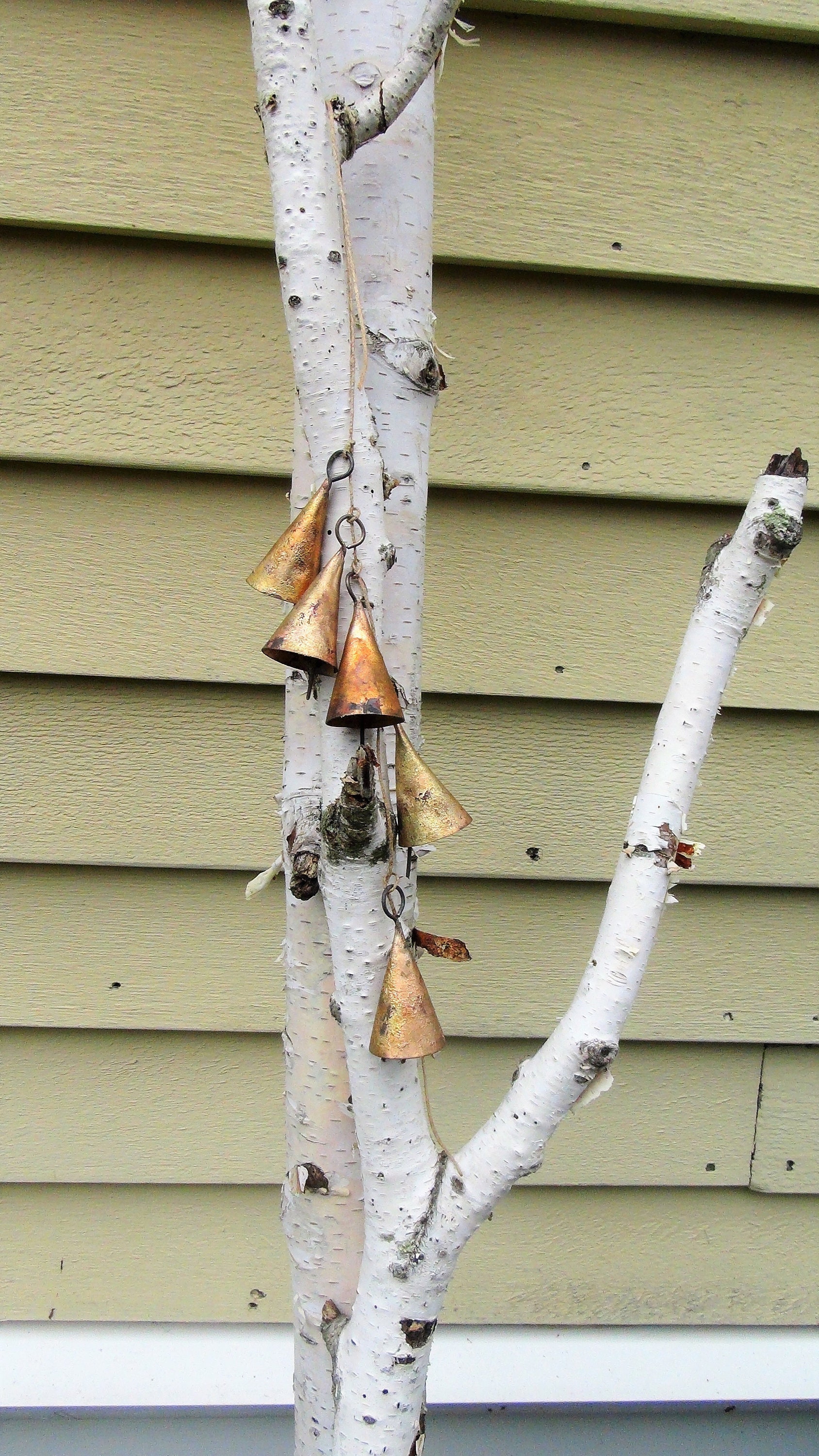 FAIRY Bells Rustic Gold Triangular 2 Bells for - Etsy