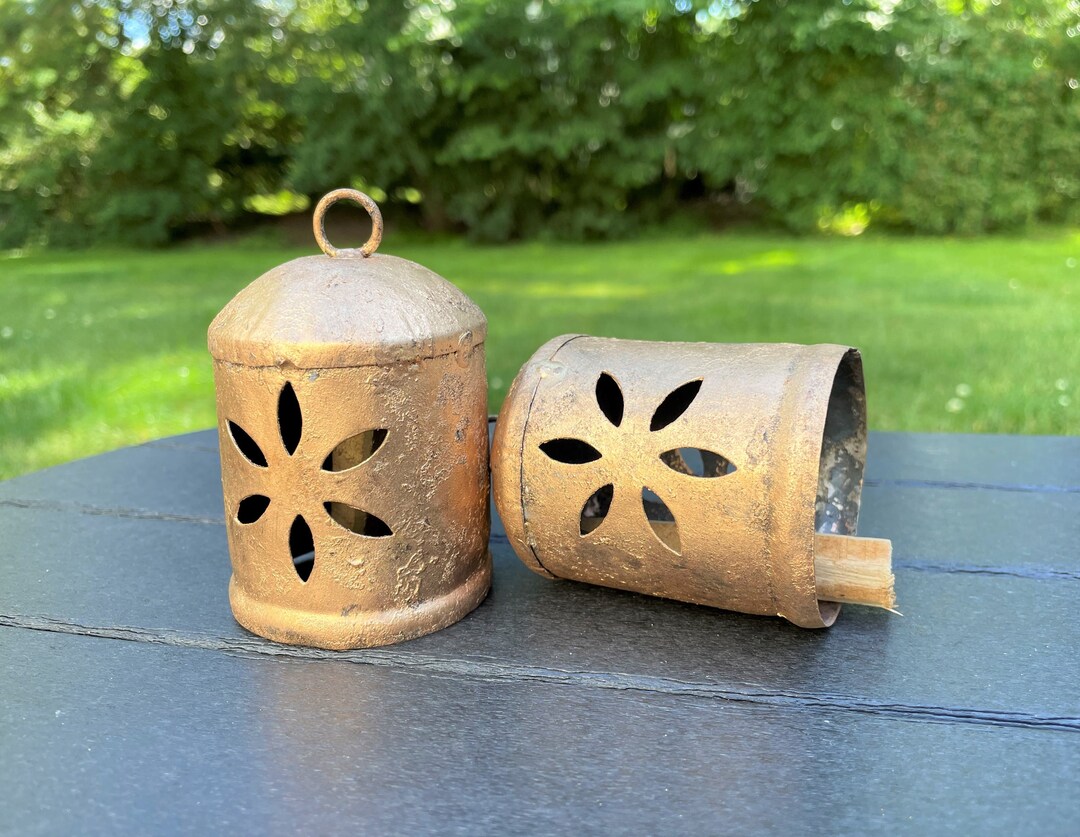 Earth Bells - Set of Rustic Gold Bells With Cut Outs - Beautiful Bells ...