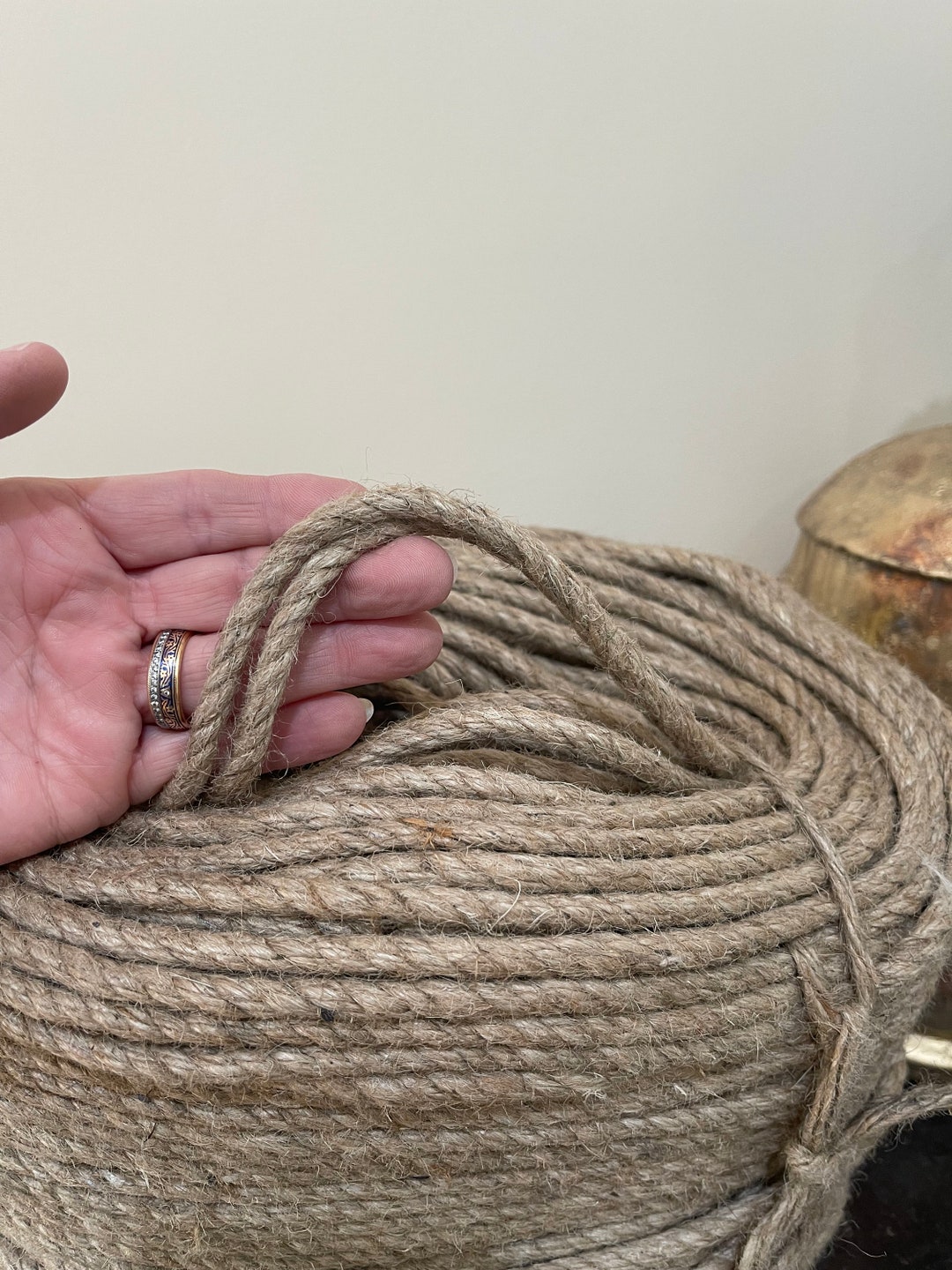 Natural Jute Rope - 1/4" or 6mm Thick- Great 4 Gardens, Hanging Bells ...