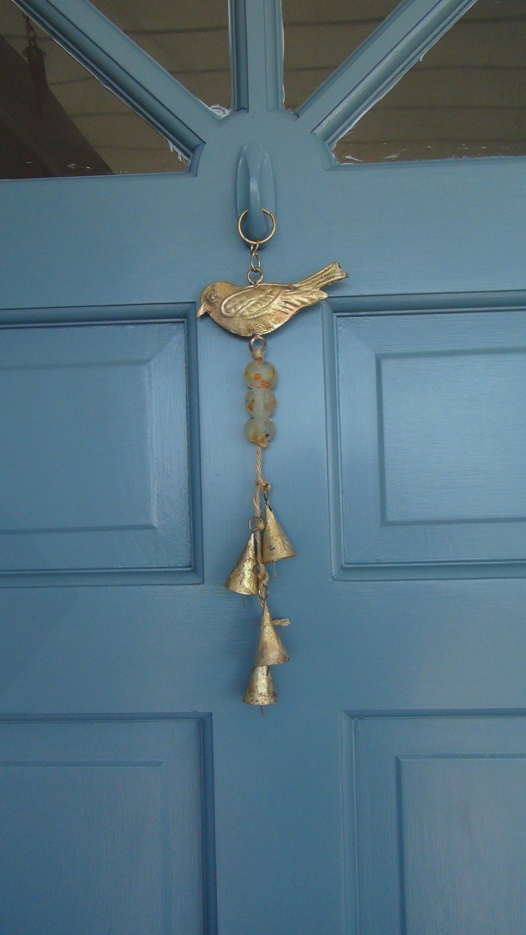 MUDDLE BEAD Bell or Door Chime-bird, Beads & Bells Are Beautiful Rustic ...