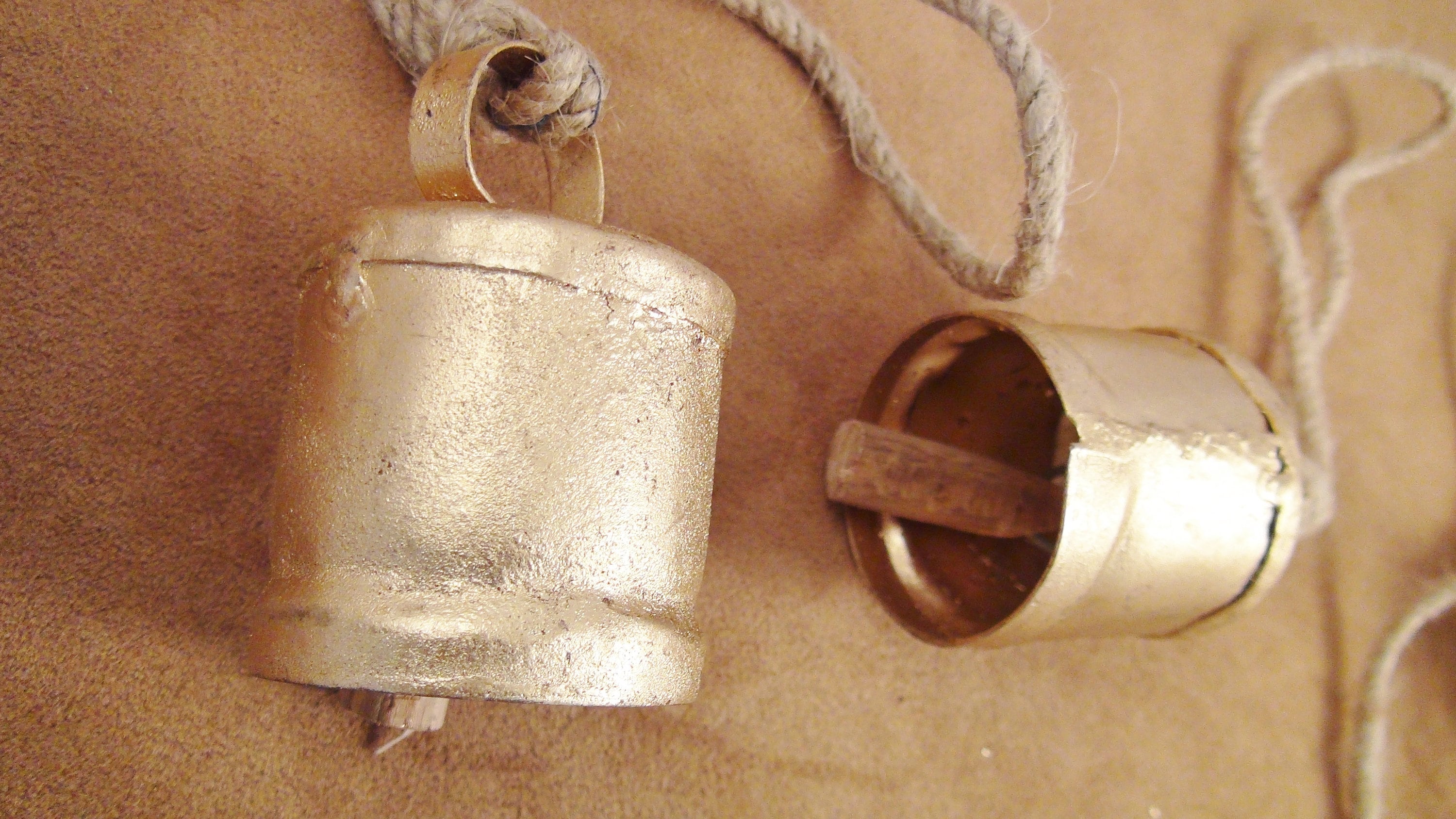 Set of Two Beautiful Gold Wedding Bells With Jute for Wedding | Etsy