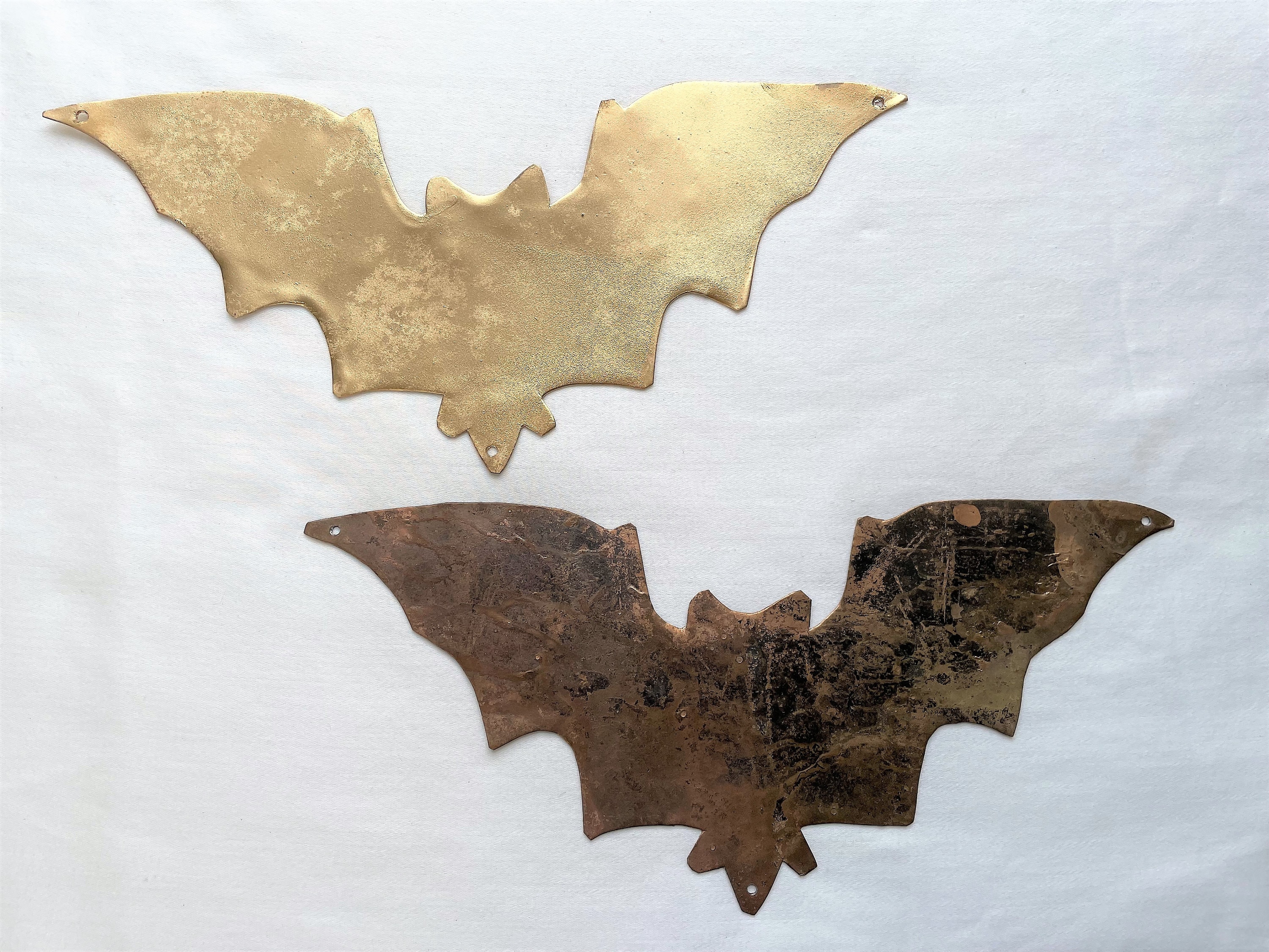 Bat Shapes in Rustic and Bright Gold Metal Shapes for - Etsy