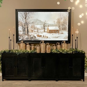 Yuletide Bells - Set of 3 Large Rustic Gold Bells With Rope - Standing ...