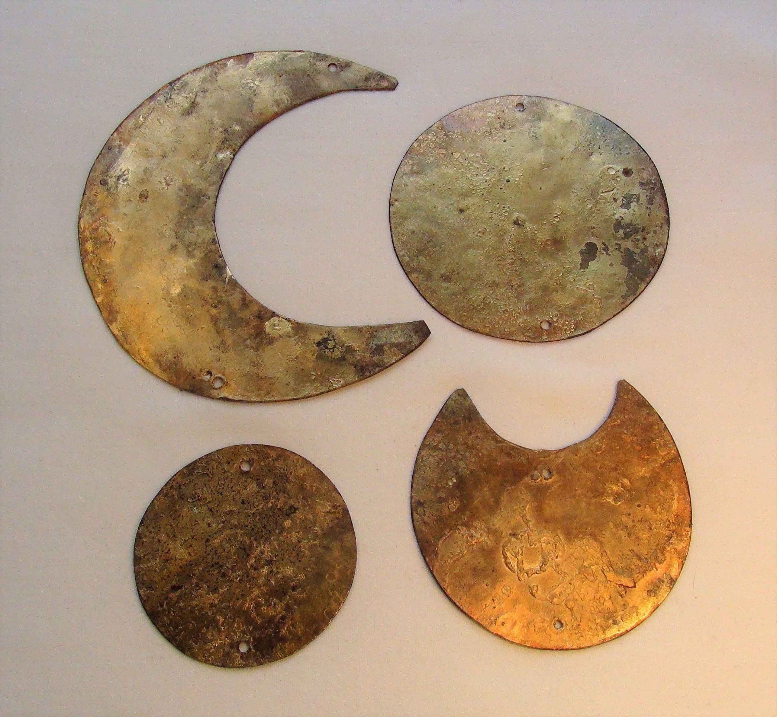 MOON PHASE Shapes-do It Yourself Rustic Gold Metal Moon Shapes-set of 4 ...