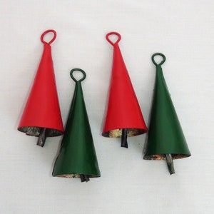 MULTI-COLOR BELLS for Holiday Decoration-brilliant Red, Green, White ...