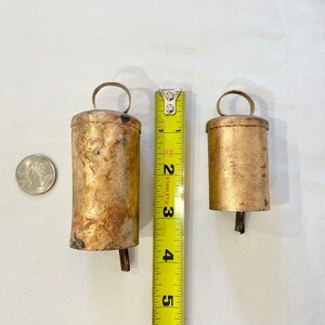 OLD WORLD Bells 5 Beautiful Rustic Gold Bells in Two Sizes Wind Chimes ...