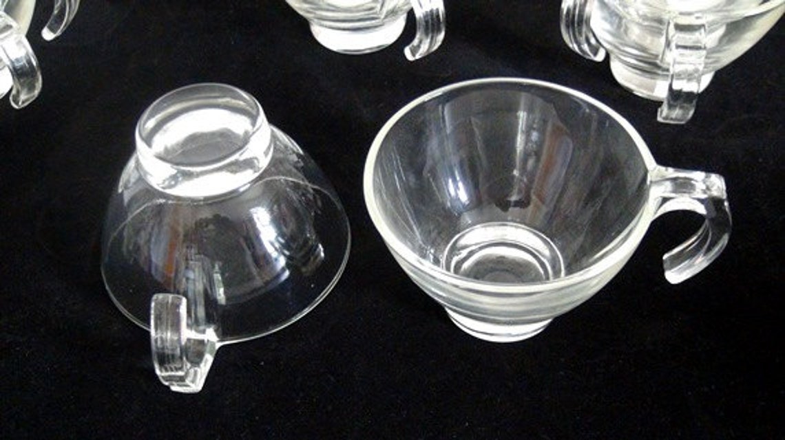 Set of Twenty-four Vintage Mid Century Modern Glass Cups With | Etsy