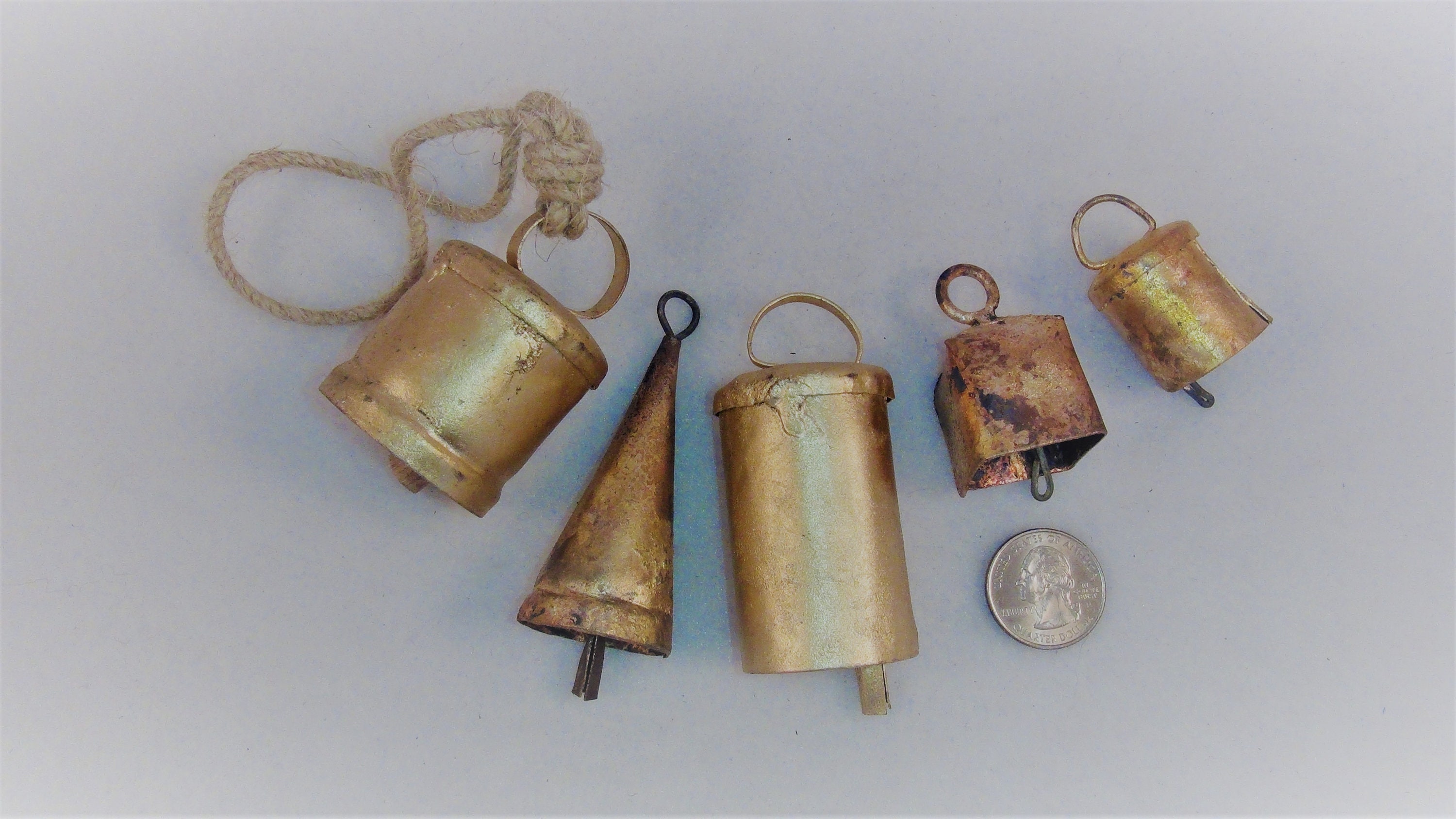 GOLD BELL SAMPLER-5 Bells-various Sizes for Craft - Etsy