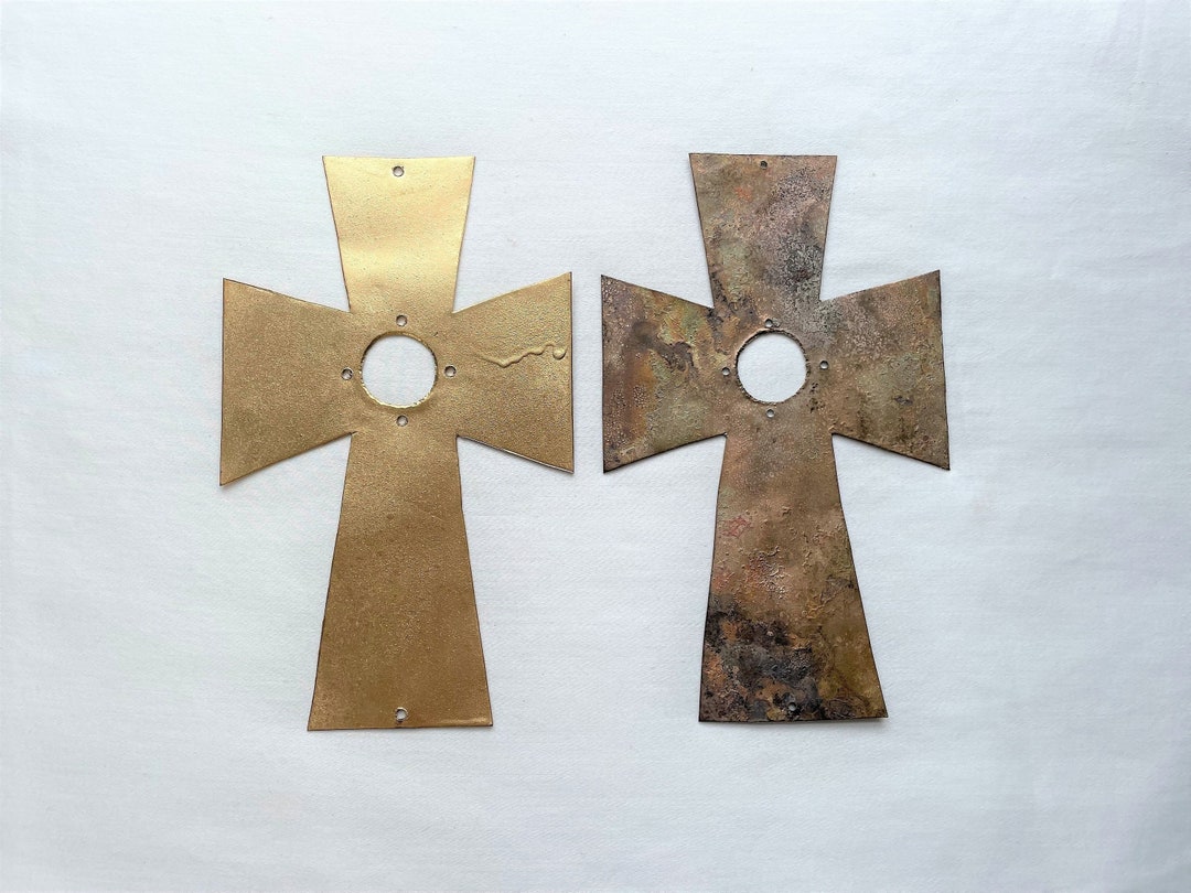 Cross Shapes in Rustic and Bright Gold - Metal Shapes for Crafts ...
